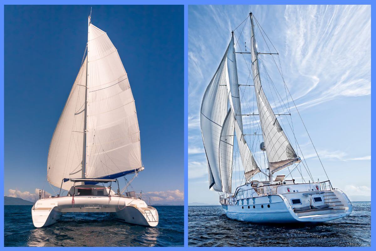 Catamaran vs sailboat - similarities, pros and cons
